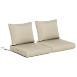 Aoodor Outdoor Chair Cushions Set of 2, 23"x26", Water Resistant ...