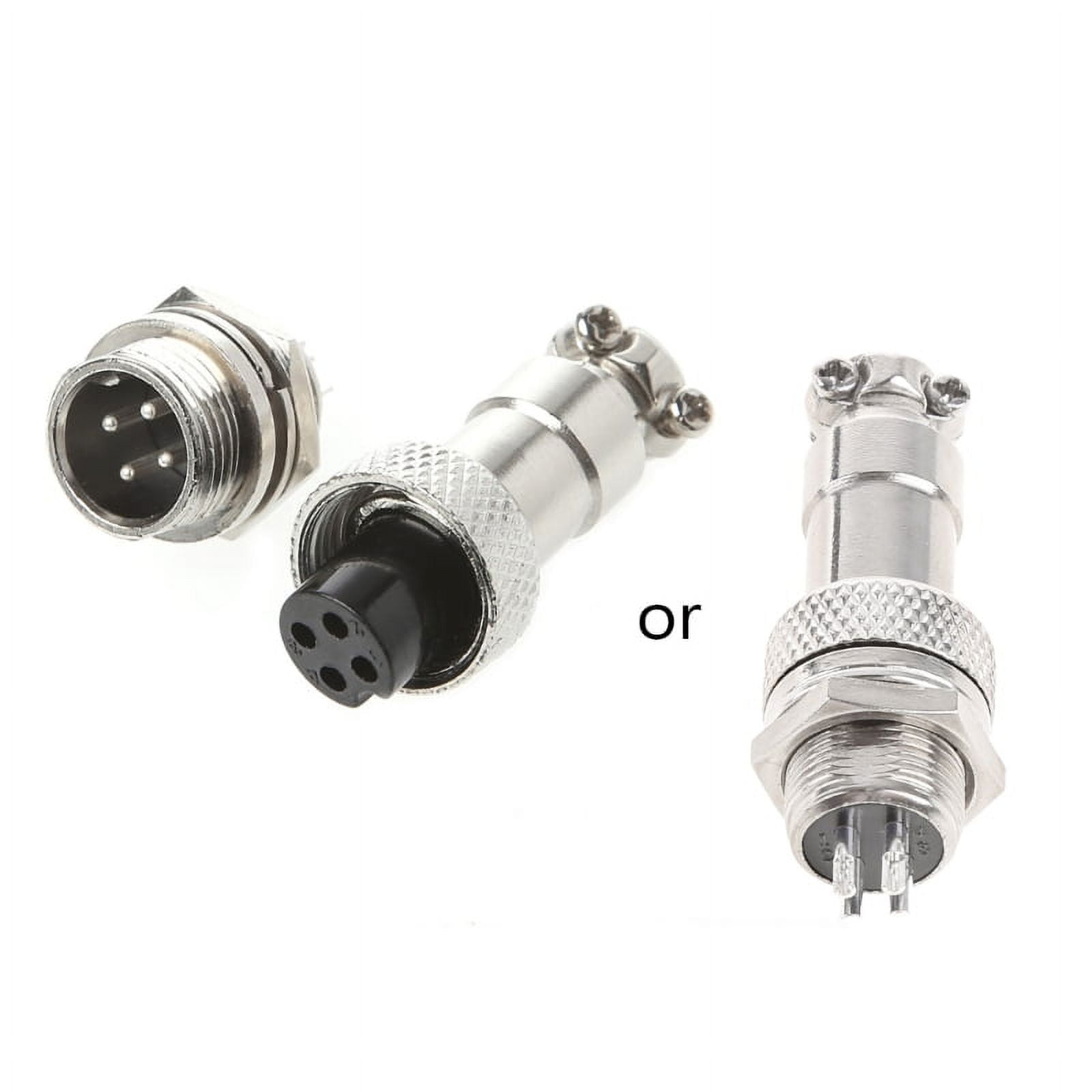 AOOOWER 1 Set GX12 2/3/4/5/6 Pin Panel Mount Metal Aviation Wire ...
