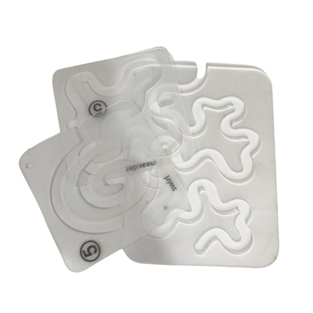 AOOOWER 1 Set Quilting Templates Clear Sewing Ruler Arcylic Quilting ...