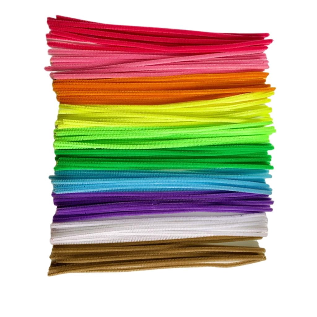 AOOOWER 100 Pcs Colorful Fuzzy Stick Soft Pipe Chenilles Stems Bend ...