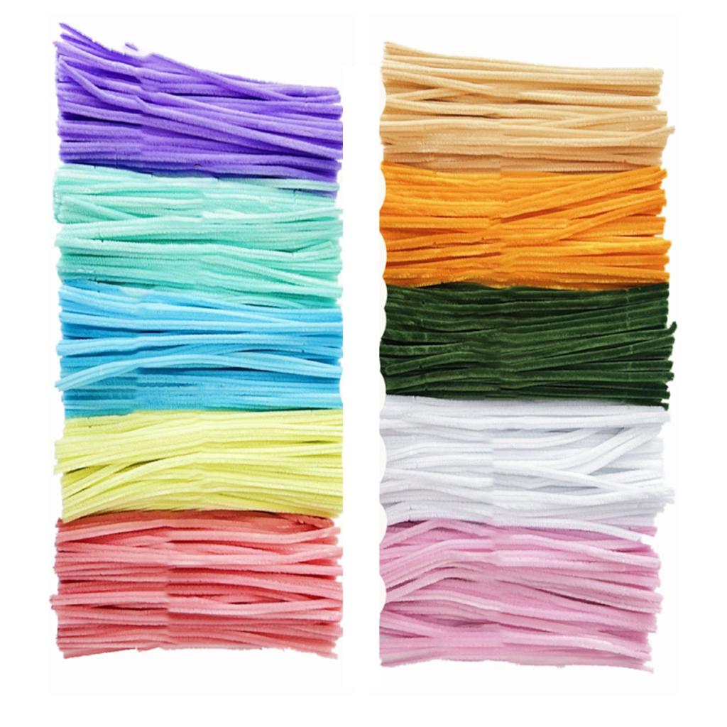 AOOOWER 100 Pcs Colorful Fuzzy Stick Soft Pipe Chenilles Stems Bend ...