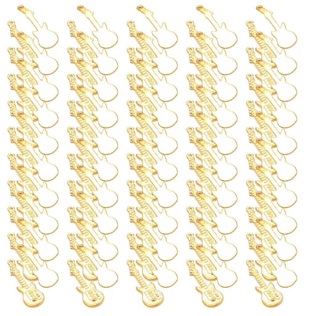 AOOOWER 100Pieces Guitar Pendants Craft Accessories Small Instrument ...