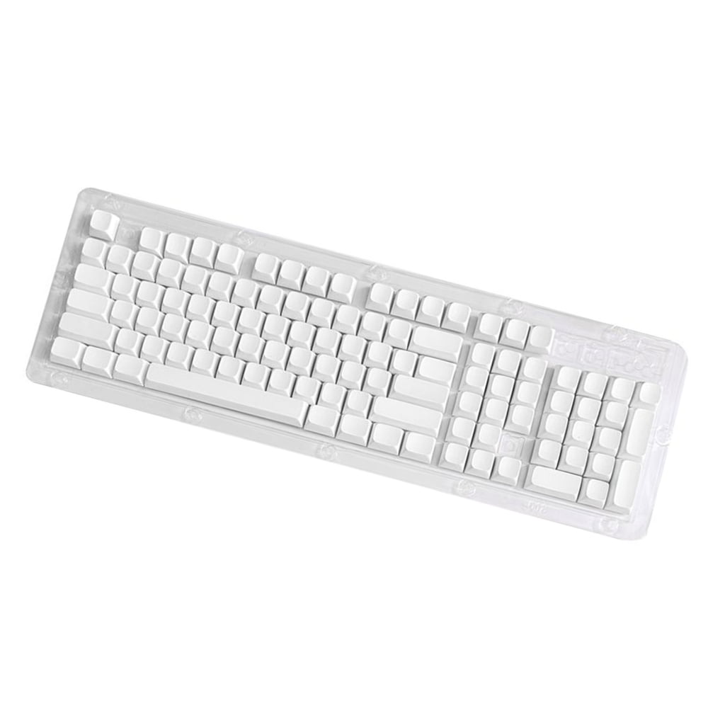 AOOOWER 104 Key Minimalist White Blank Keycaps XDA Height PBT Keycap ...