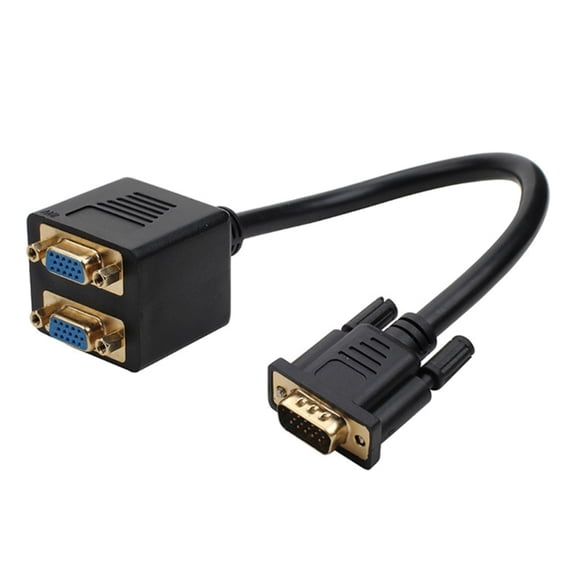 AOOOWER 1080P VGA Splitter Cable 25cm Durability Double Monitor ...