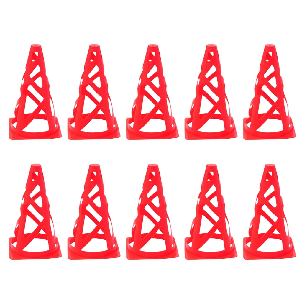 AOOOWER 10Pcs 23cm Football Traffic Marker Cones Set for Basketball ...