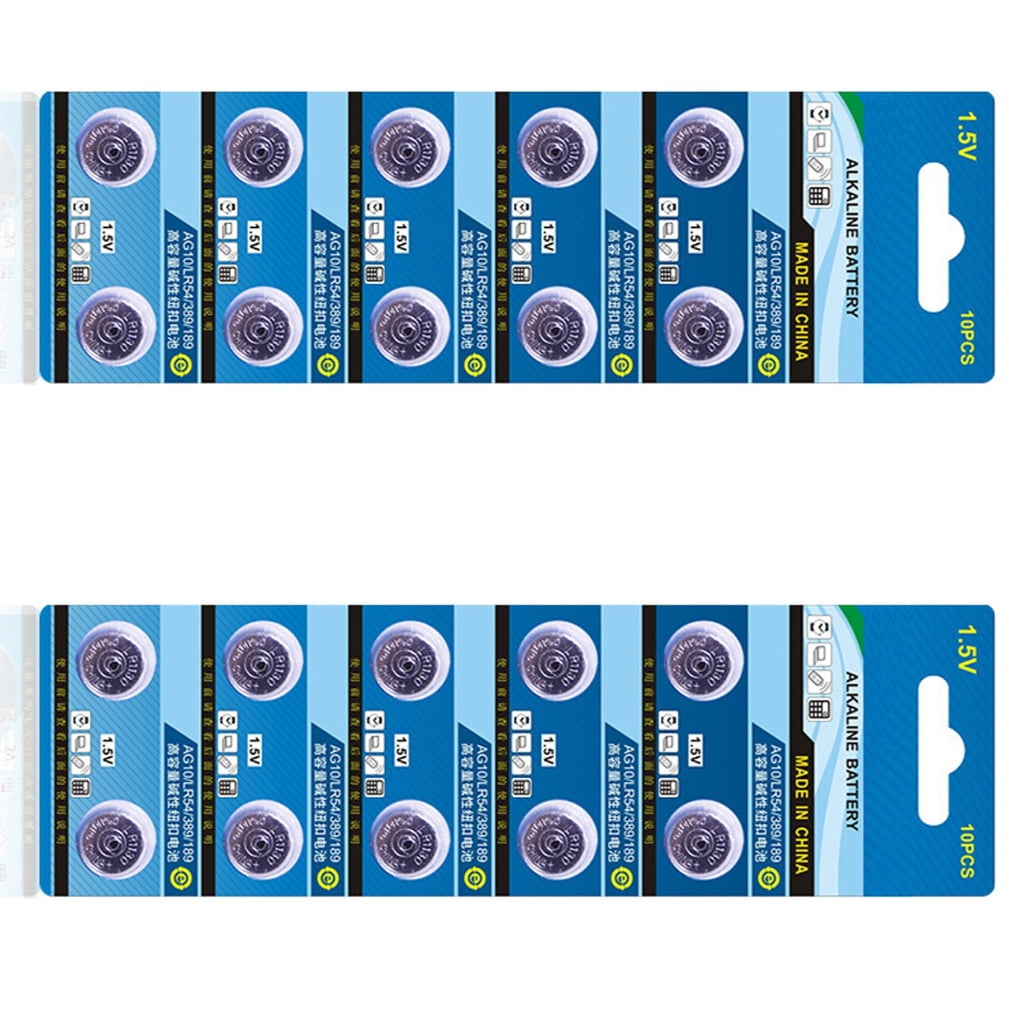 AOOOWER 10pc/20pc AG10/LR54 1.5V Alkaline Button Cell Battery Coin Cell ...