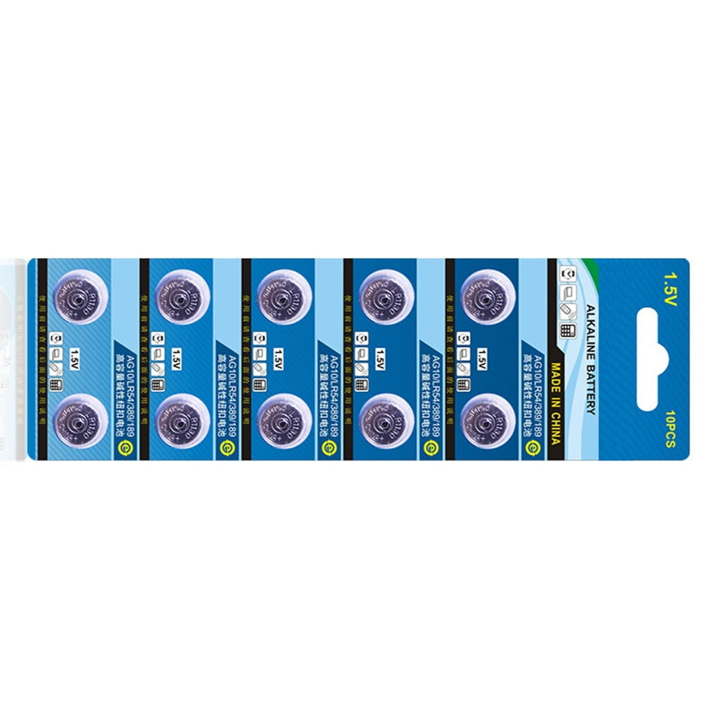 AOOOWER 10pc/20pc AG10/LR54 1.5V Alkaline Button Cell Battery Coin Cell ...