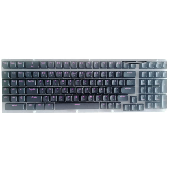 AOOOWER 115 EDMs Profile Black Knight PBT Keycap Double Shot Injection ...