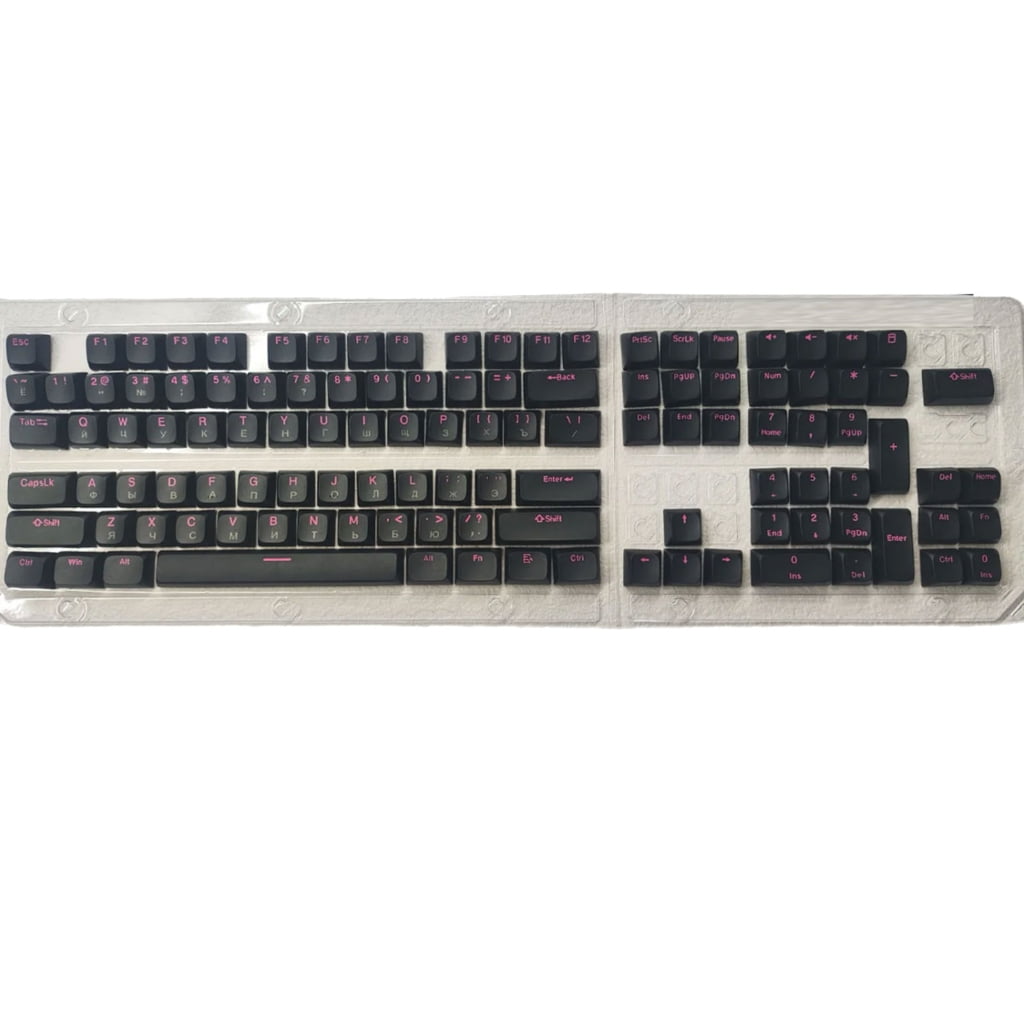 AOOOWER 115 EDMs Profile Black Knight PBT Keycap Double Shot Injection ...