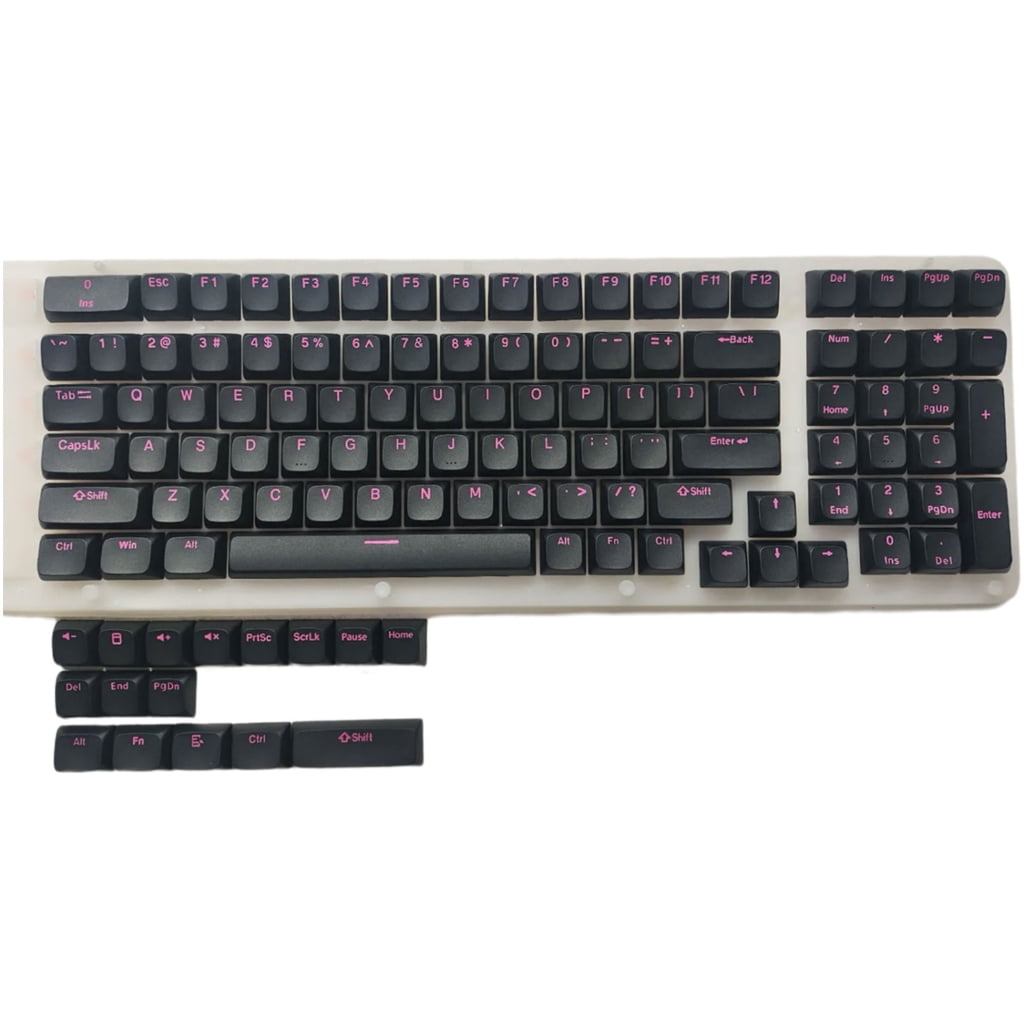 AOOOWER 115 EDMs Profile Black Knight PBT Keycap Double Shot Injection ...