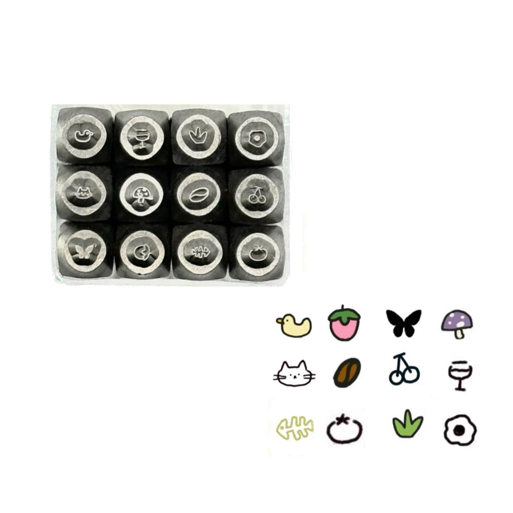 AOOOWER 12PCS 2mm Metal Chisels Animal Series Professional Metal Stamp ...
