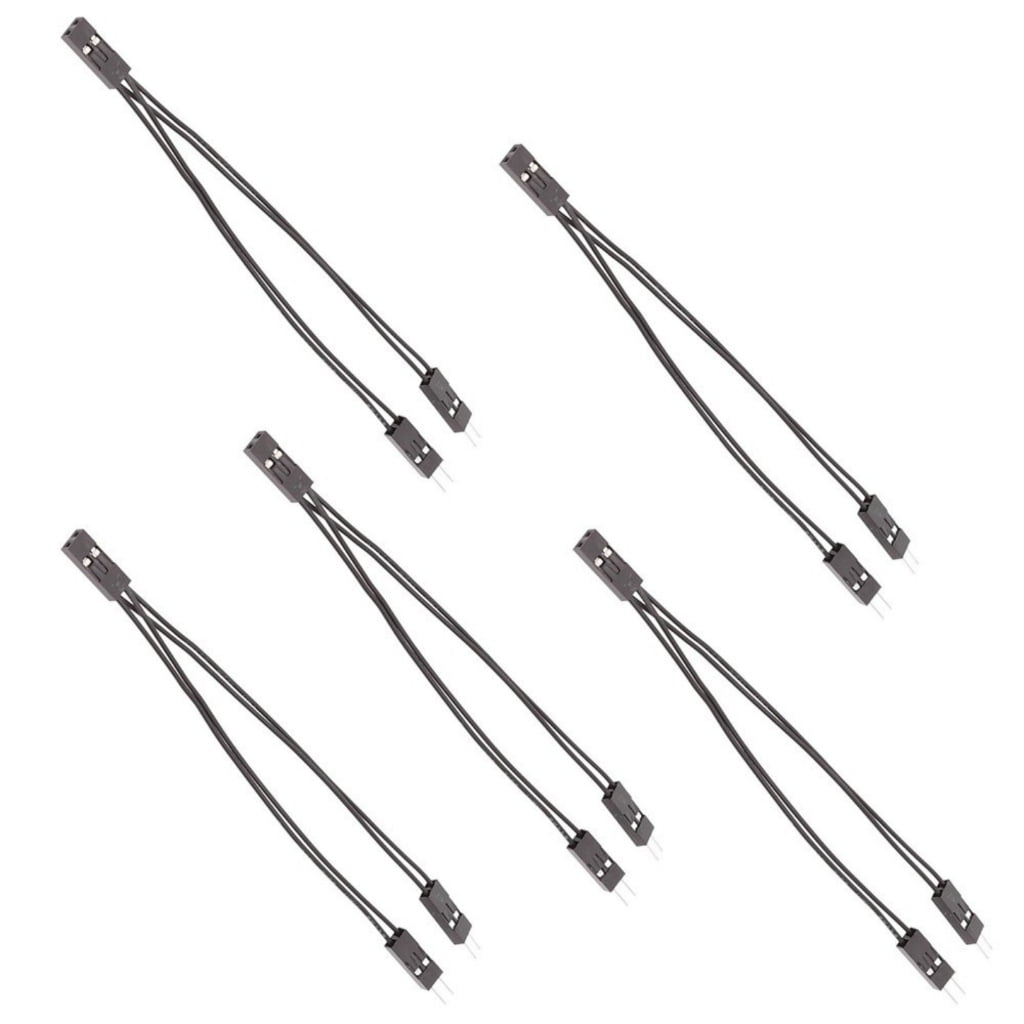 AOOOWER 2.54mm Duponts 2Pin Female to Male Y Jumpers Splitter Wire for ...