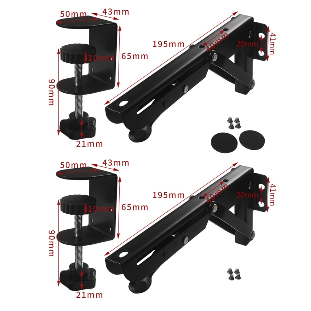 AOOOWER 2 Pack Shelving Bracket Desktop Iron Rack Keyboard Holder Desk ...