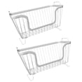 AOOOWER 2 Pack Stackable Iron Meshes Baskets With Built In Handles ...