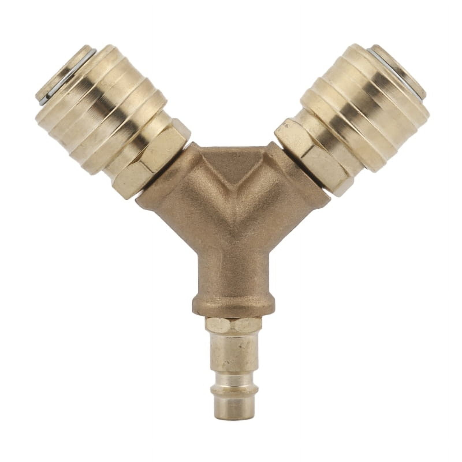 AOOOWER 2-Way Compressed Air Distributor 1/4 Inch Air Hoses Quick ...