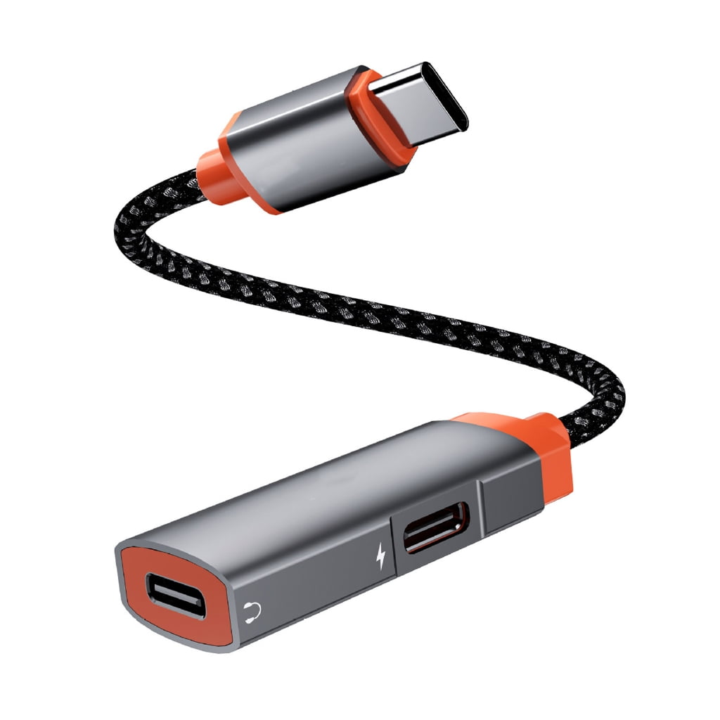 AOOOWER 2 in 1 USB C Splitter USB C Headphones Plugs Stereo Adapter ...