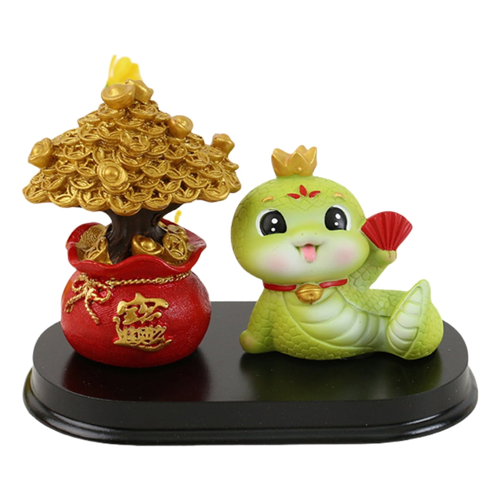 AOOOWER 2025 Year Snake and Bonsais Money Tree Miniature Figure ...