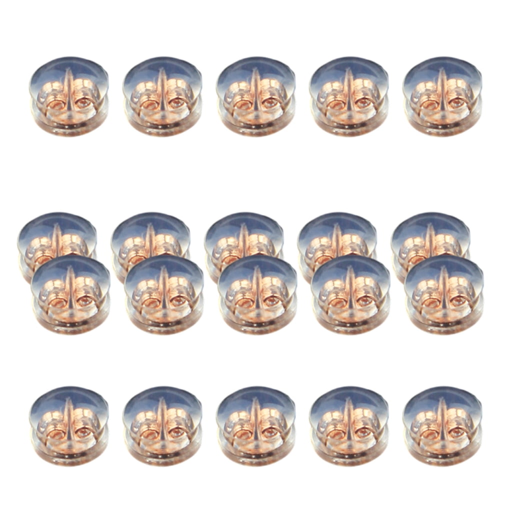 AOOOWER 20pcs Soft Silicone Earring Backs Stoppers Elegant Ear Plugs ...