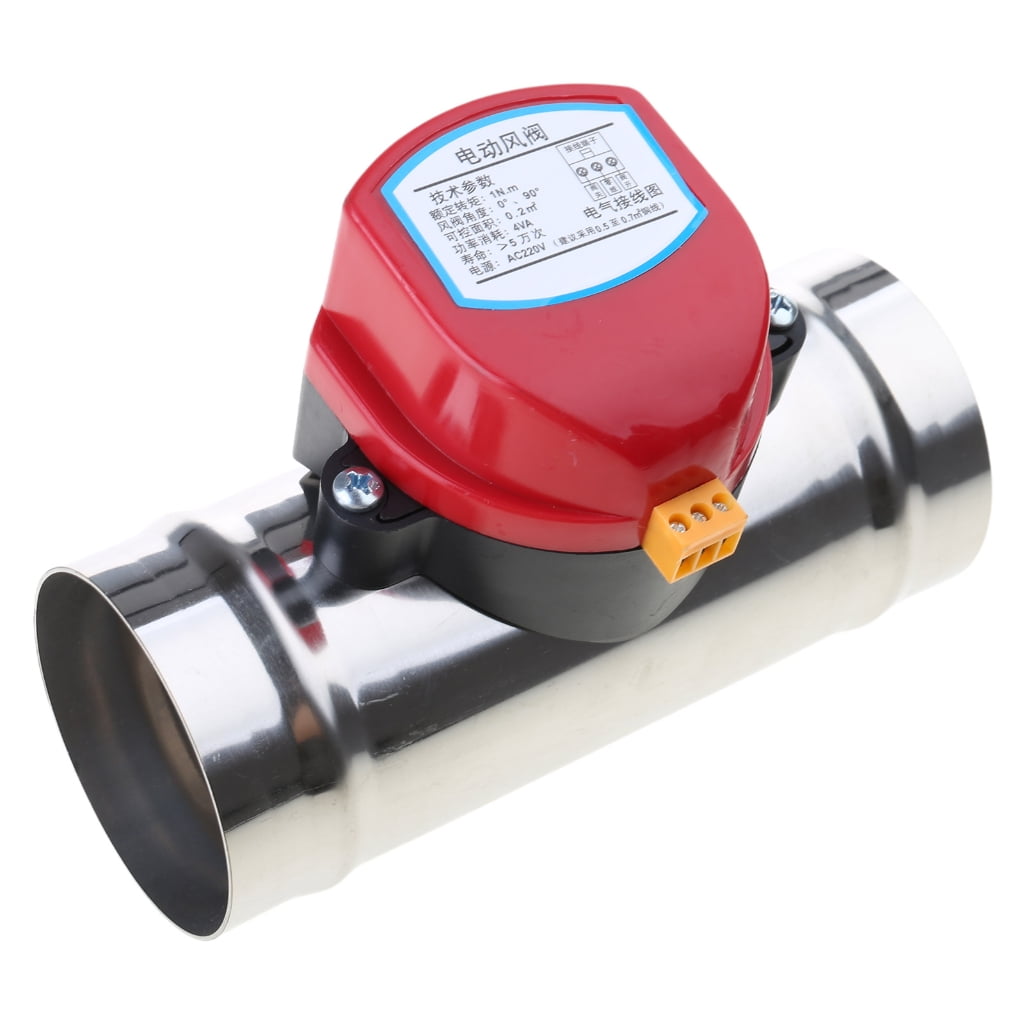 AOOOWER 220vAC Air Duct Motorized Damper Valves Adjustable Airflows ...