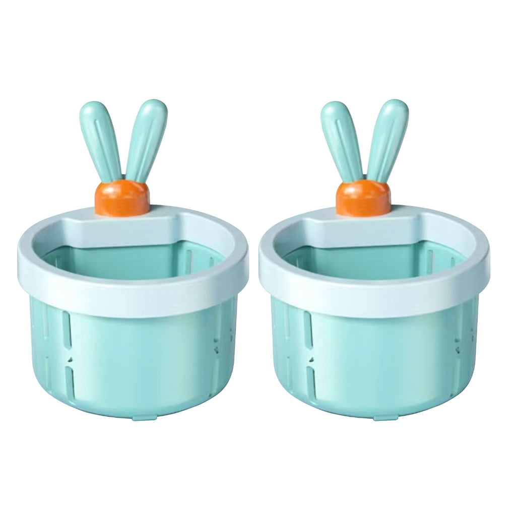 AOOOWER 2PCS Plastic Rabbit Ears Drain Filters Press to Dump Basket For ...
