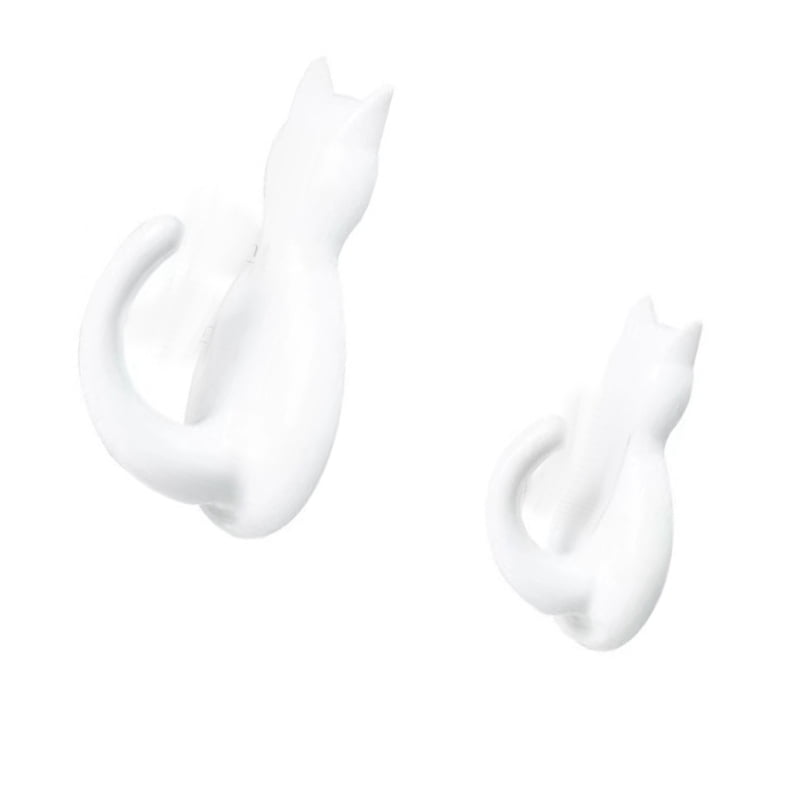 AOOOWER 2PCS Space Saving Cats Theme Adhesive Hooks Easy Installation ...