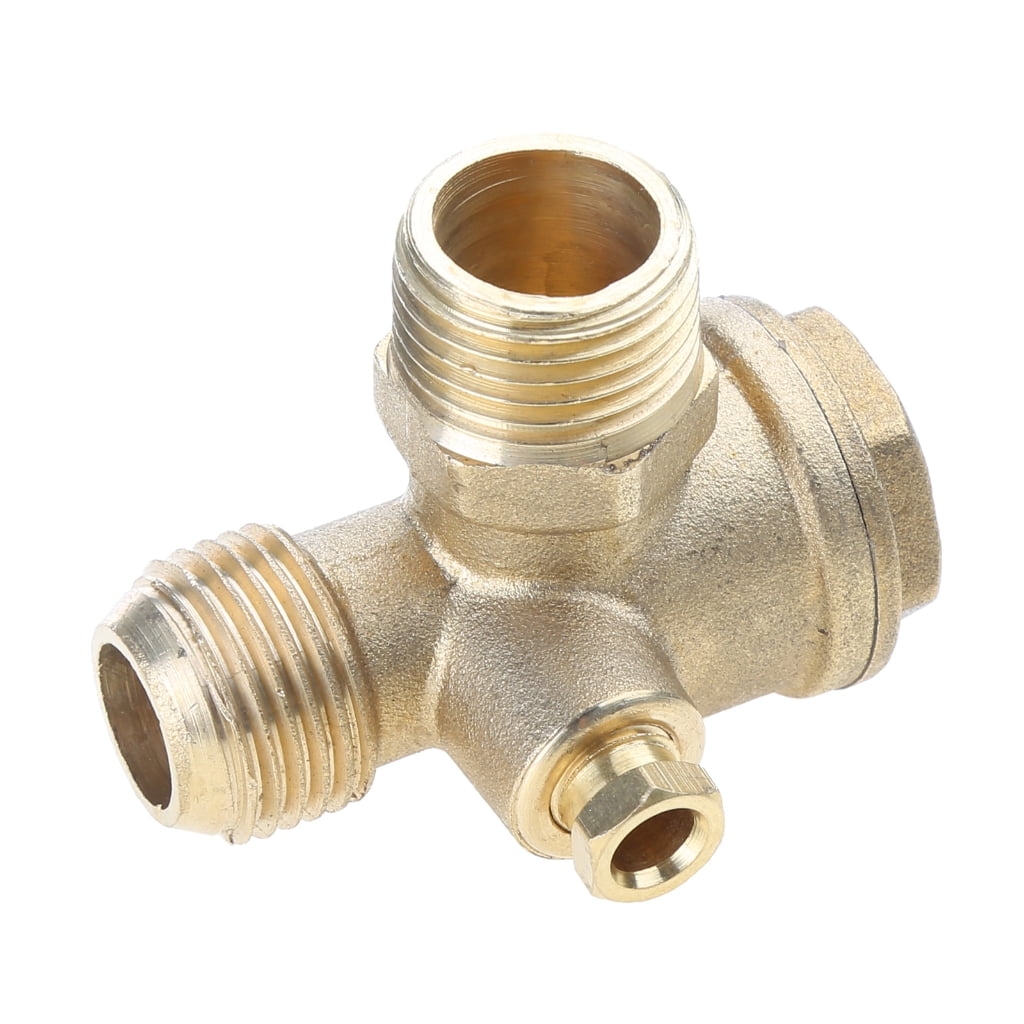 AOOOWER 3 Port Male Threaded Tube Connector Air Compressor Copper Check ...