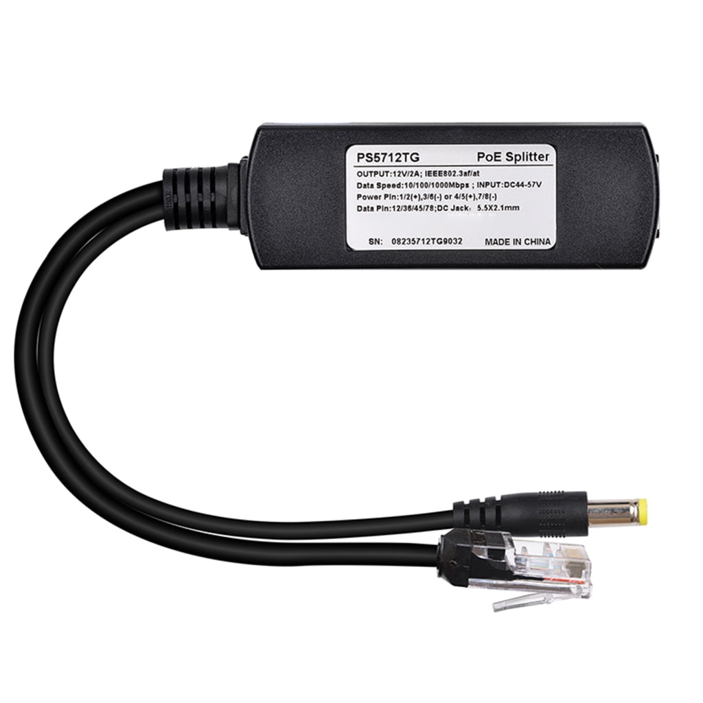 AOOOWER 30W Gigabit POE Splitter DC5.5x2.1mm Power Adapter for ...