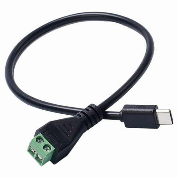 AOOOWER 30cm Type C Adapter Cable to 2 Pin Terminal 9V 12V 20V 3A ...