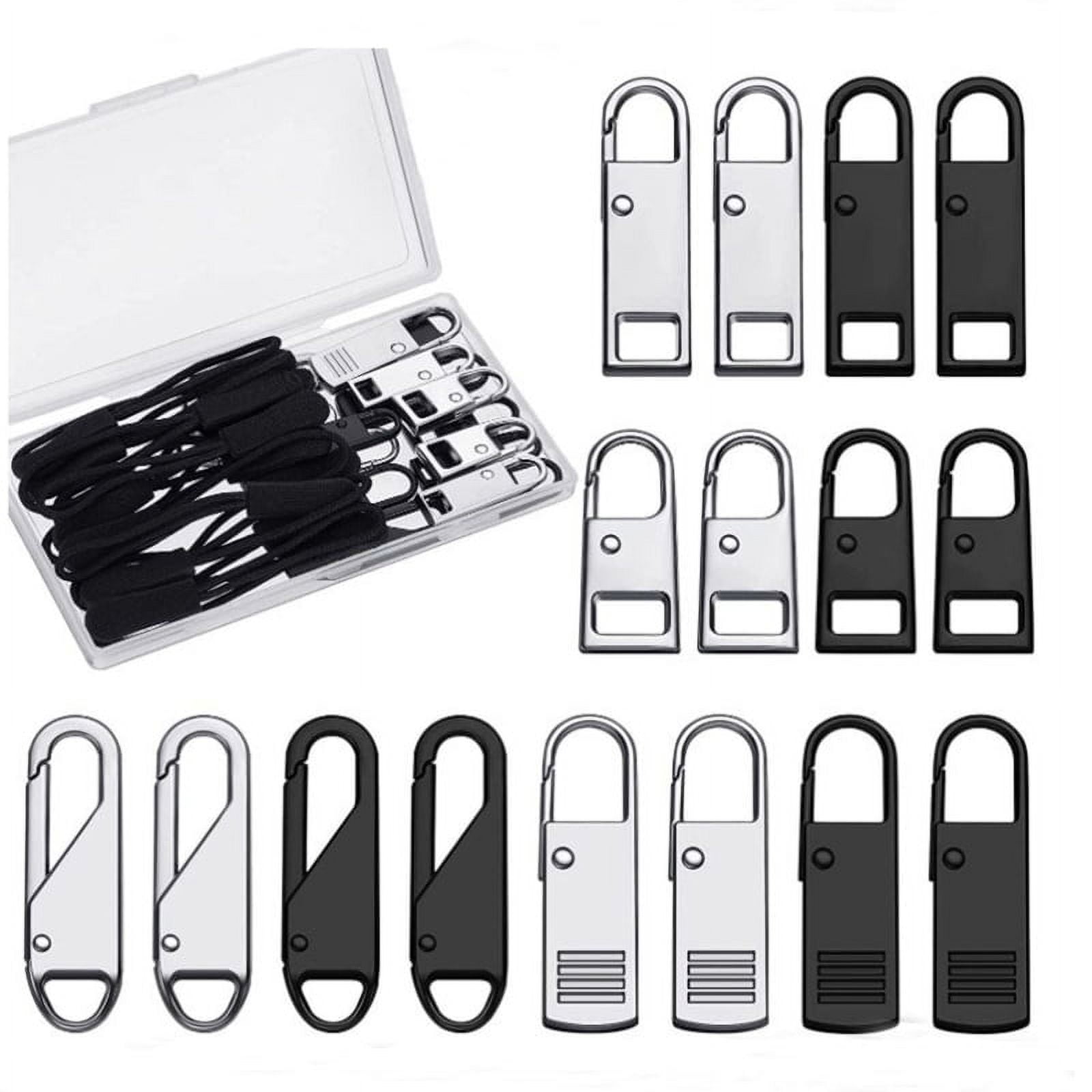 AOOOWER 33Pcs Zipper Pull Replacement Repair Kit Slider Pull Tab ...