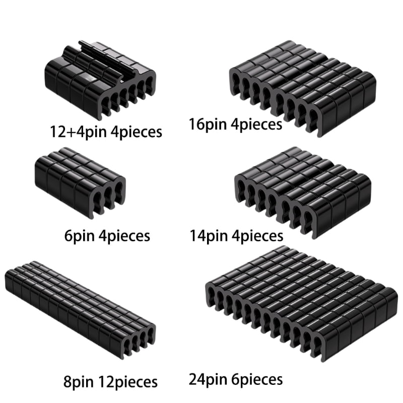 AOOOWER 34pcs Wire Combs For 1.8-2.5mm Sleeved Cord Organization ...