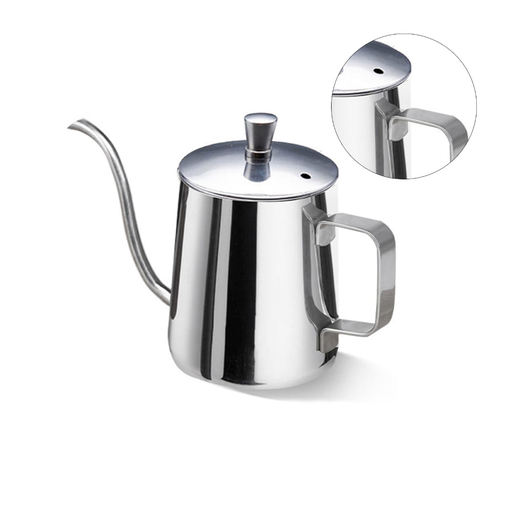 AOOOWER 350/600ML Universal Kettles Metal Pour Over Coffee Maker Spouts Coffee Pots with Lid ...