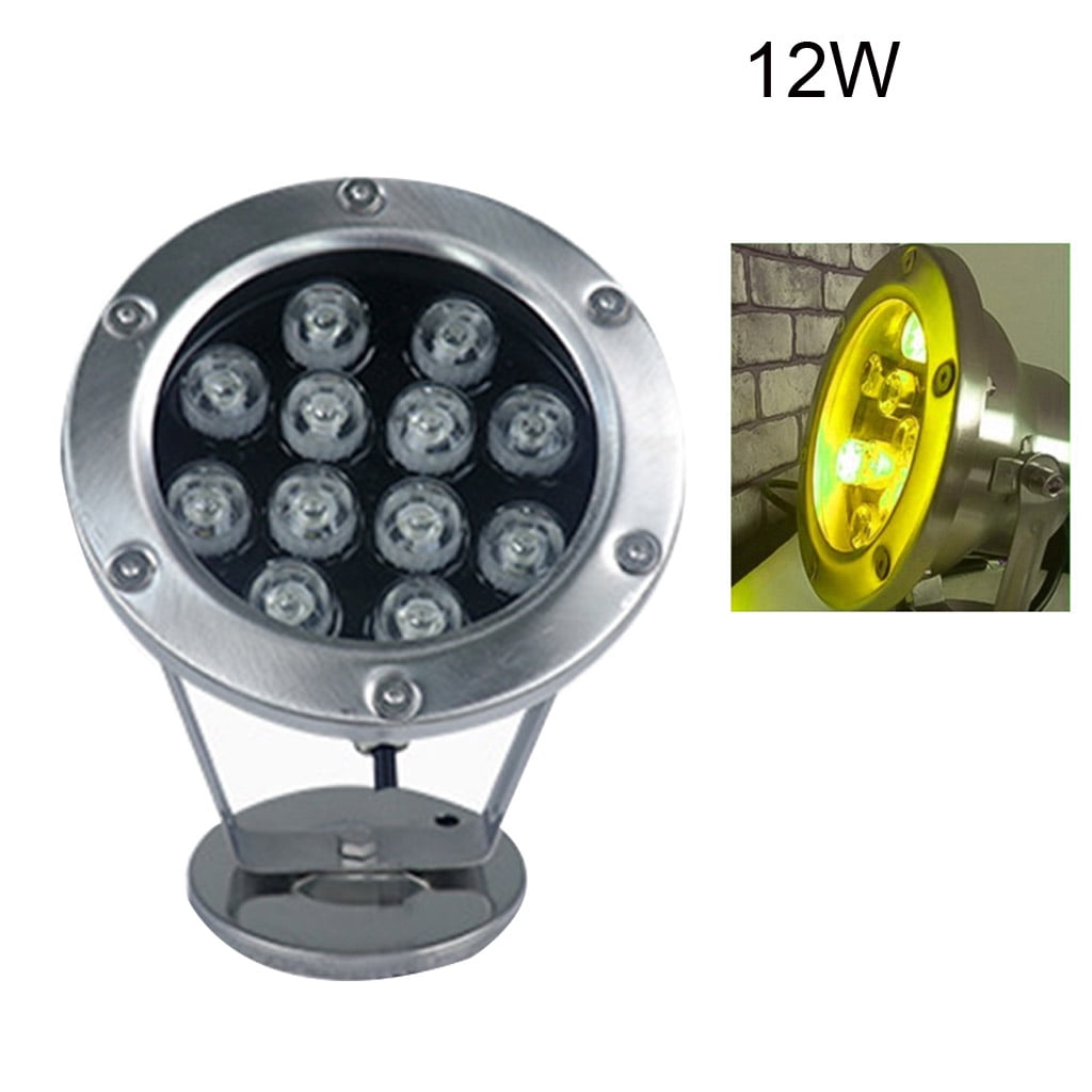AOOOWER 3W/6W/9W/12W 12V~24V Stainless Steel LED Fountain Light Color ...