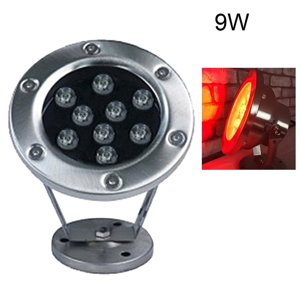 AOOOWER 3W/6W/9W/12W 12V~24V Stainless Steel LED Fountain Light Color ...