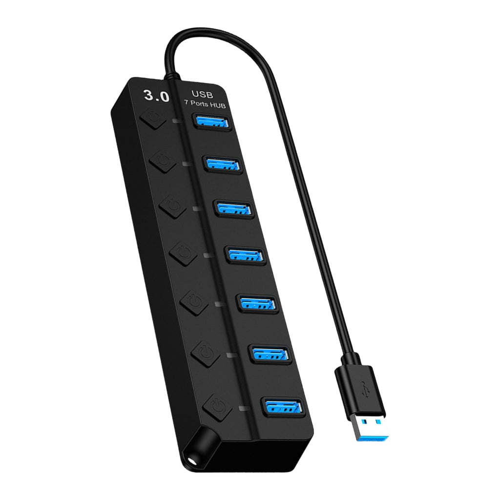 AOOOWER 4 Port/7 Port USB Data Hub Splitter USB 3.0 Hub 5Gbps Multi USB Splitter Hub 23cm Cable ...
