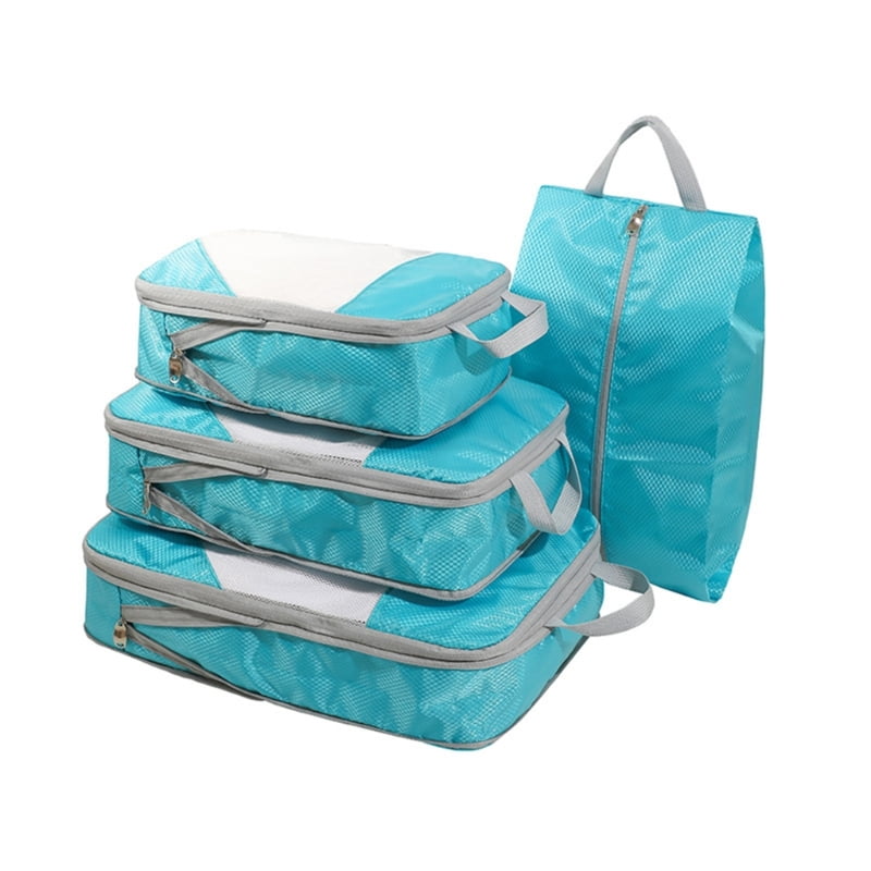 AOOOWER 4 Set Suitcase Compression Packing Cubes Travel Luggage ...