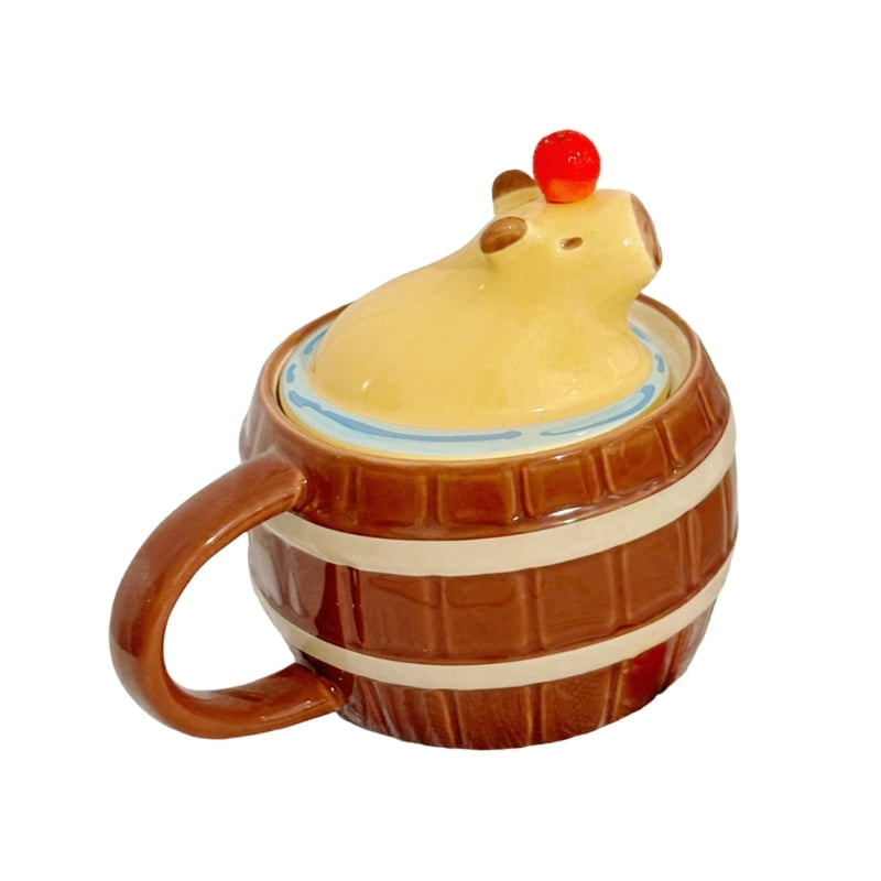 AOOOWER 450ml Ceramic Coffee Mug Cartoon Capybara Teas Cups for Coffee ...