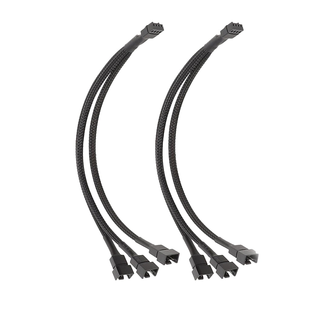 AOOOWER 4Pin PWM Fan Splitter Cable 9.8inch, PC Fan Splitter 1 to 3/2/1 ...
