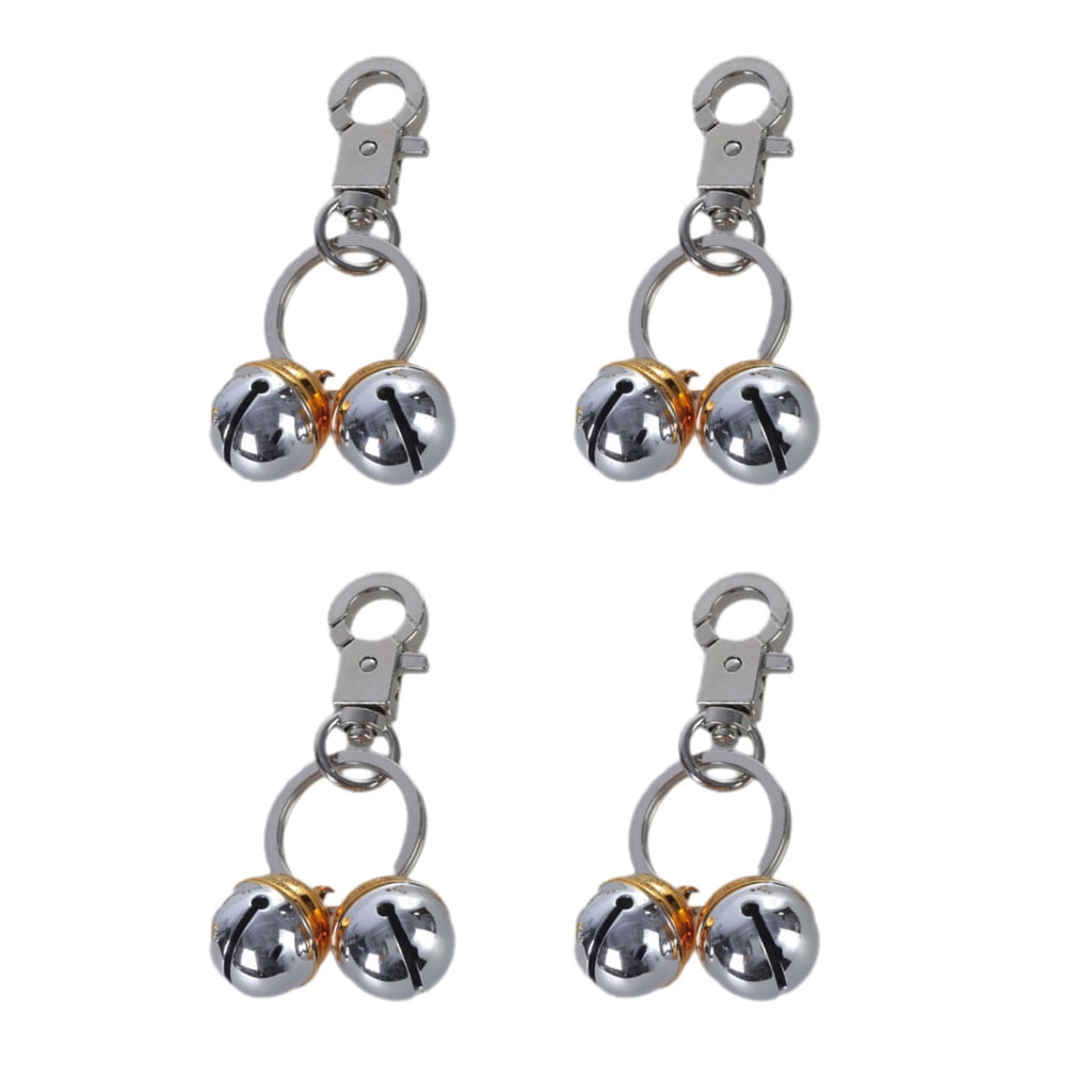 AOOOWER 4lots Keychains Hanging Buckles Collar Bells Training Clatter ...