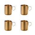 AOOOWER 4pcs Rustproof Stainless Steel Coffee Mugs With Smooth Interior ...