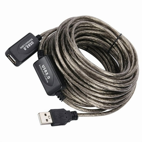 AOOOWER 5-30m USB Data Extension Cable Signal Booster Cord Line ...