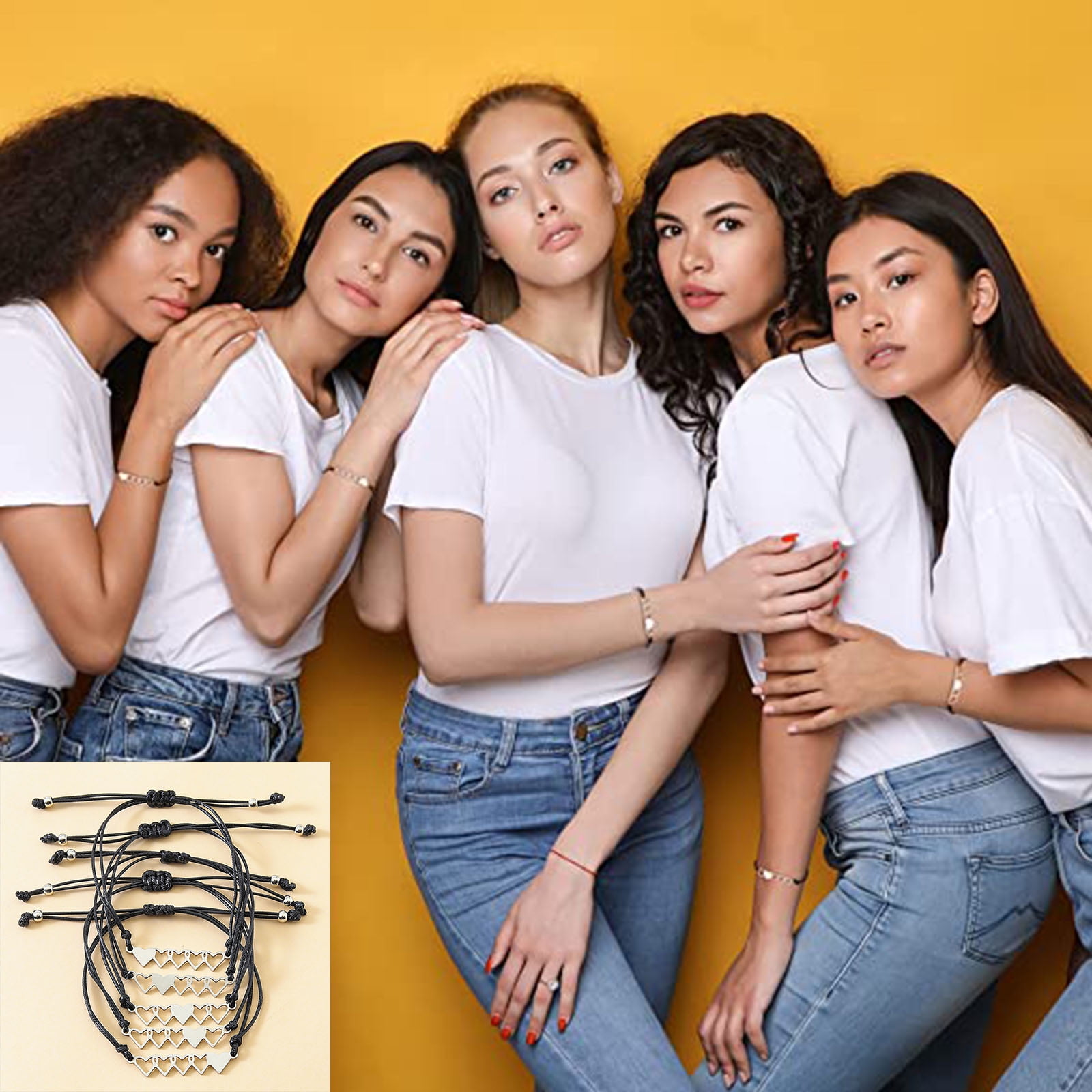 AOOOWER 5 Pcs Sisters Best Friend Matching Bracelet for Friendship ...