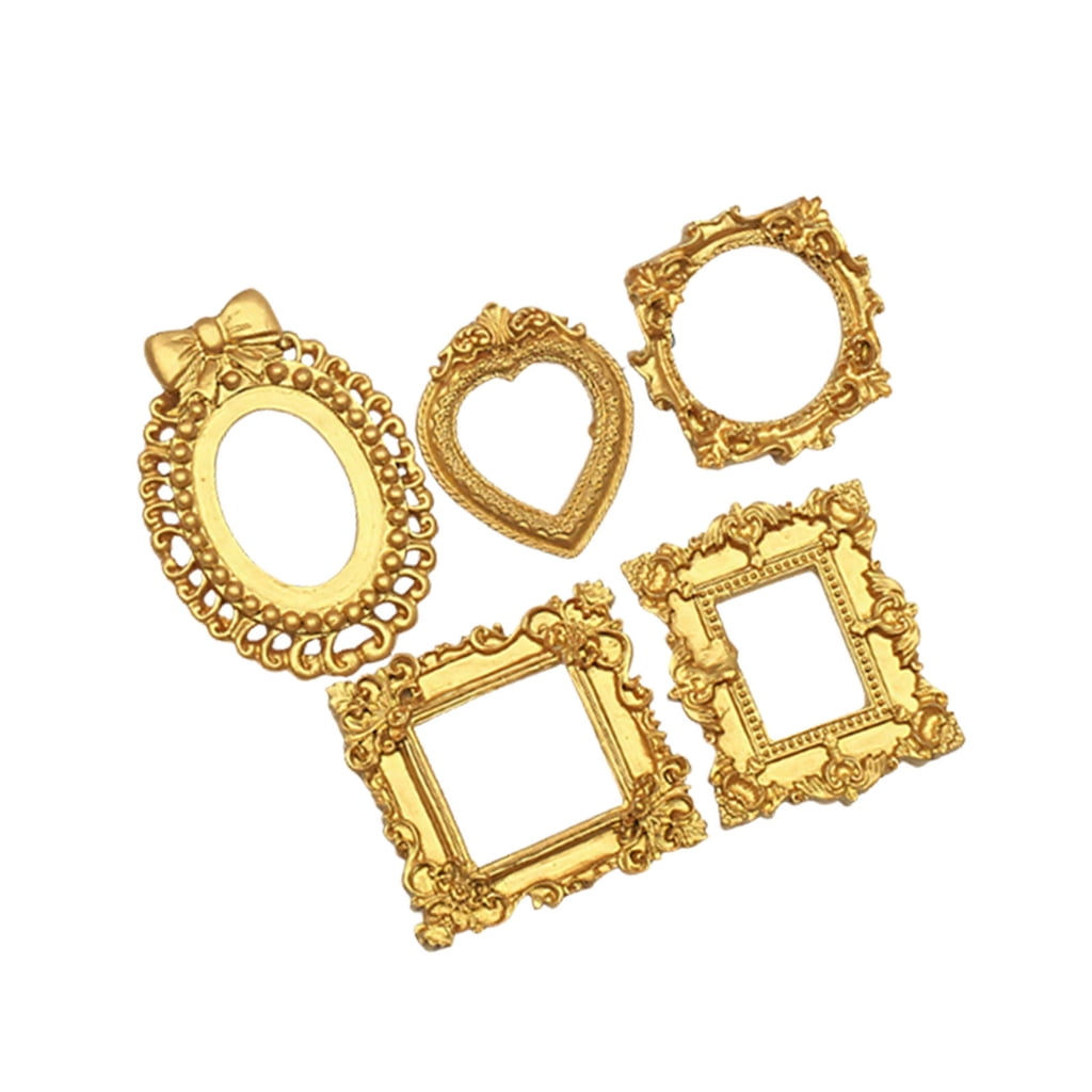 AOOOWER 5Pcs Decorative Golden Frames Ideal For Family Photos And ...