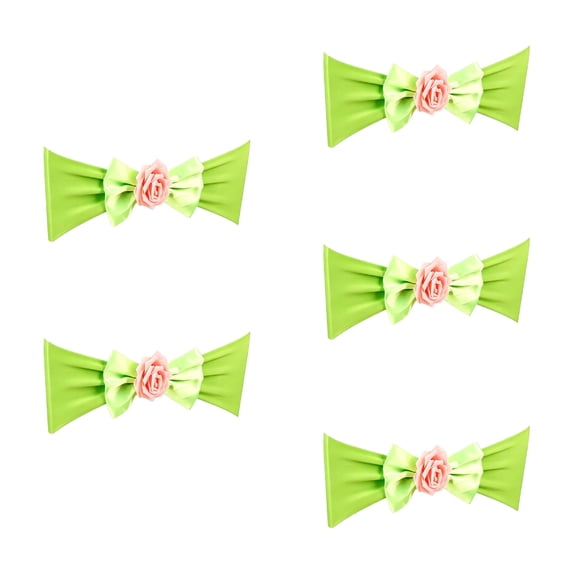 AOOOWER 5Pcs Multipurpose Elastic Chair Back Bowknot Tie With Flower ...