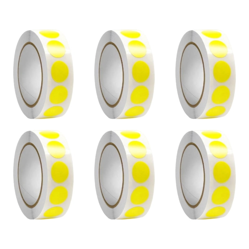 AOOOWER 6 Rolls Circle Sticker Round Sticker Red Dot Sticker For File ...