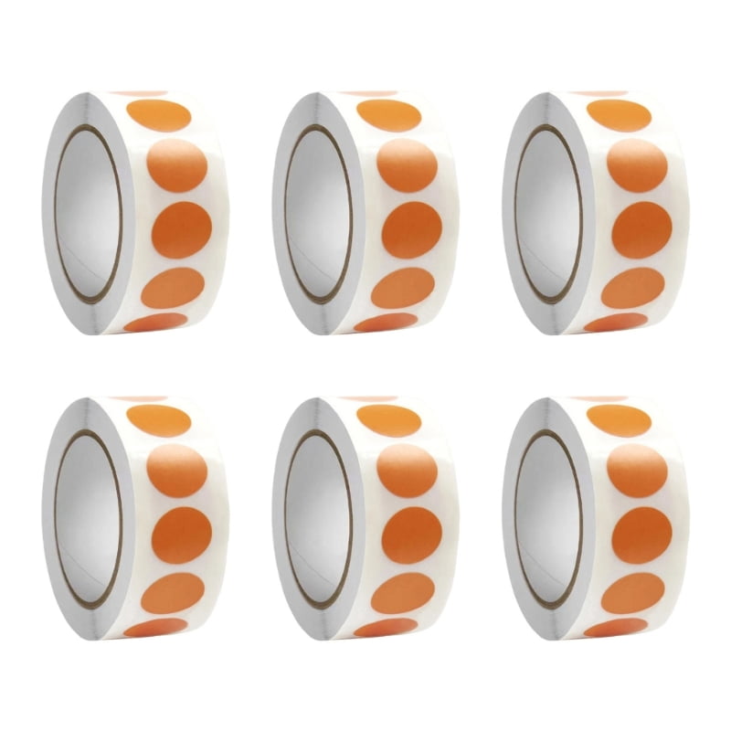 AOOOWER 6 Rolls Circle Sticker Round Sticker Red Dot Sticker For File ...