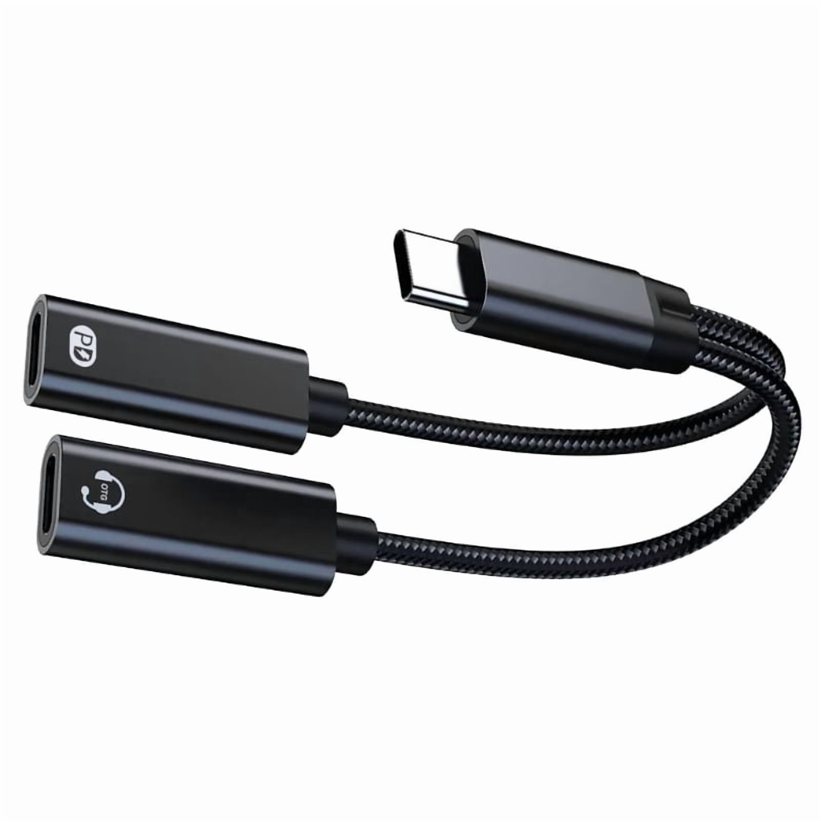 AOOOWER 60W USB C Splitter 2 in 1 USB C to Double USB C Sound Charging ...
