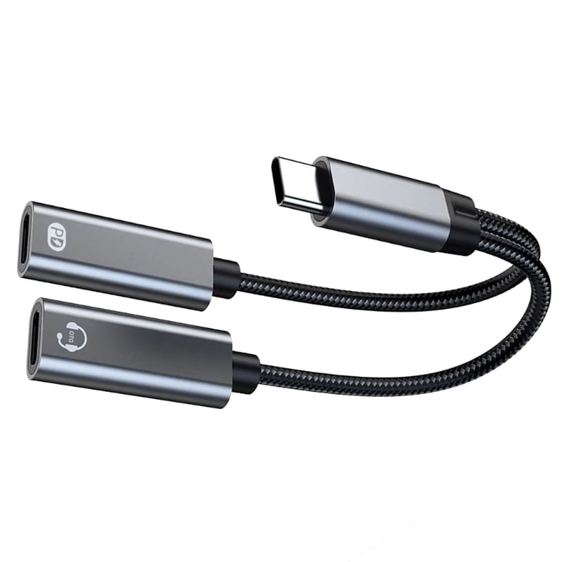 AOOOWER 60W USB C Splitter 2 in 1 USB C to Double USB C Sound Charging ...