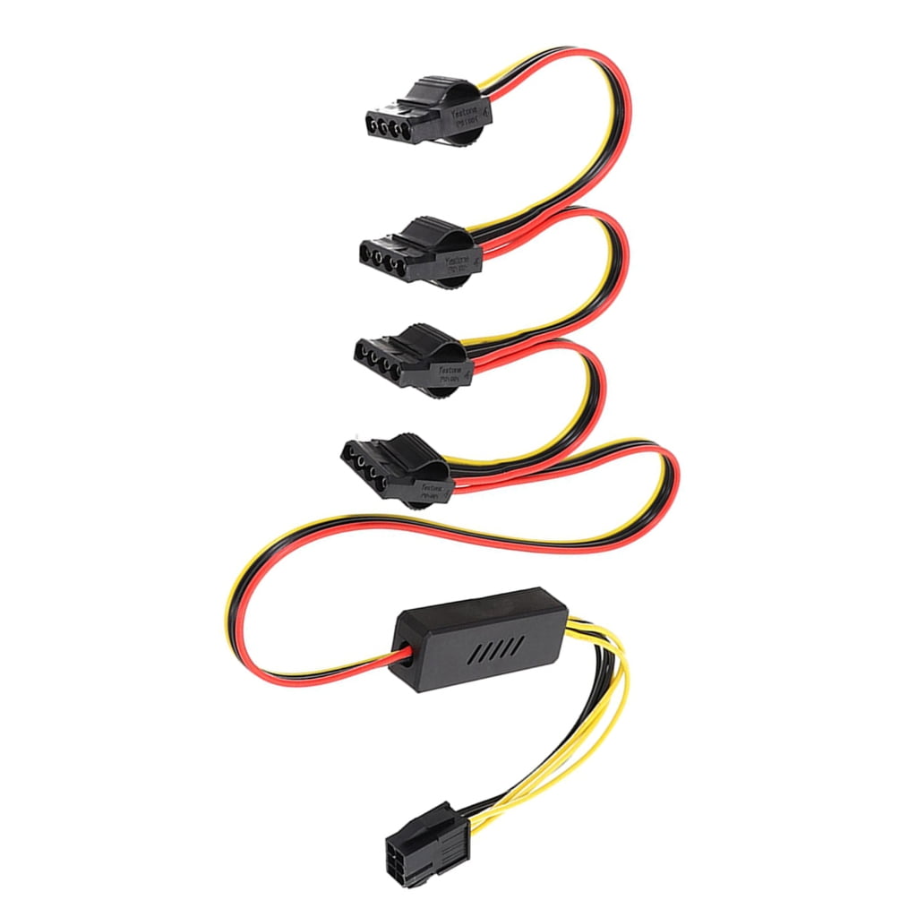 AOOOWER 6Pin To 4Pin Hard Drive Power Supply Cable 12V To 5V HDD Cable ...