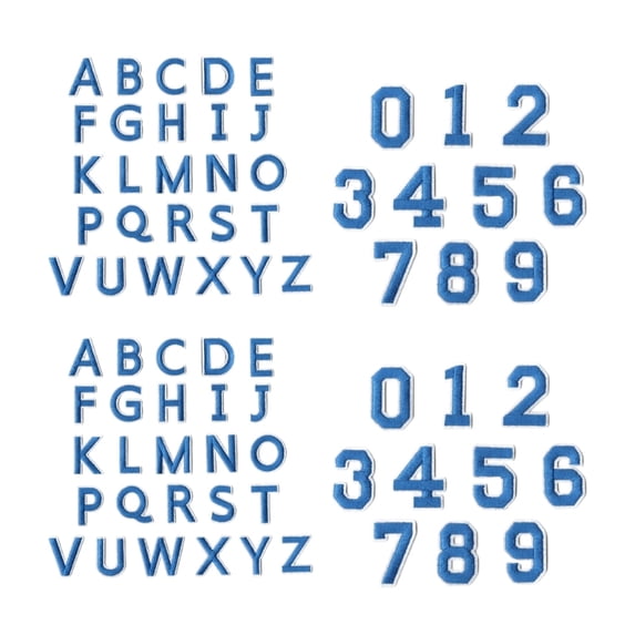 AOOOWER 72pcs Embroidered Letter Number Iron On Appliques for Clothing ...