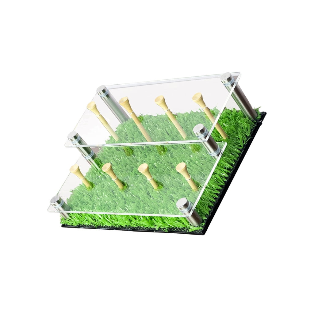 AOOOWER 8 Balls Double Layer Golf Ball Storage Rack with Base and Turf ...